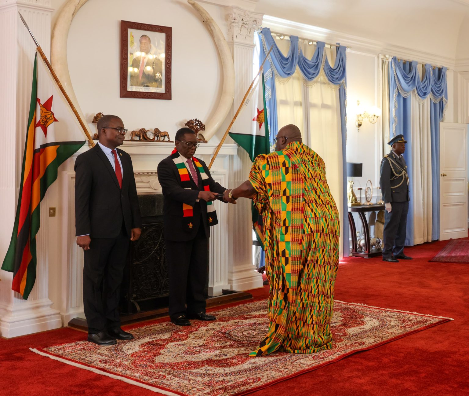 H.E. Bonaventure Adjavor presents his Letters of Credence in Zimbabwe ...